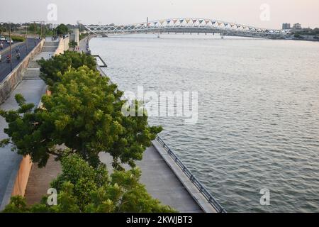 INDIA, GUJRAT, AHMEDABAD, September 2022, People at Atal Pedestrian ...
