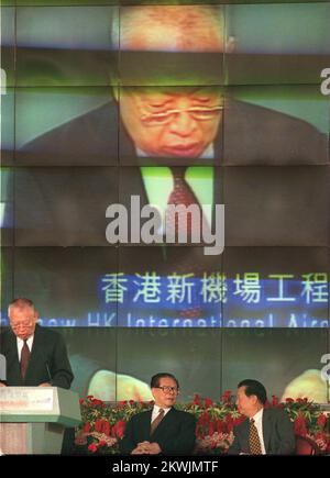 HON KONG INTERNATIONAL AIRPORT OPENING CEREMONY AT CHEK LAP KOK. ----L ...