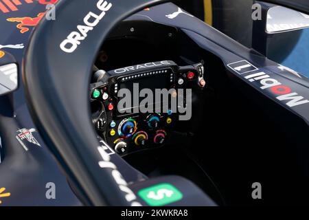 View of the Cockpit and Steering Wheel of Redbull Racing 2021 Formula ...
