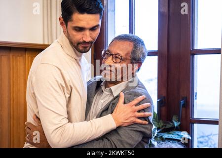 Wuustwezel. Belgium, 30/11/2022, Documentary maker Ken Kamanayo and ...