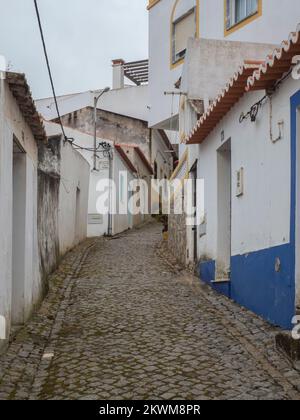 Odeceixe, Odemira, Portugal, October 28, 2021:Tractor plowing field in ...