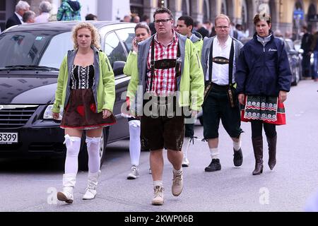 For the duration of Oktoberfest large number of citizens of Munich, as ...