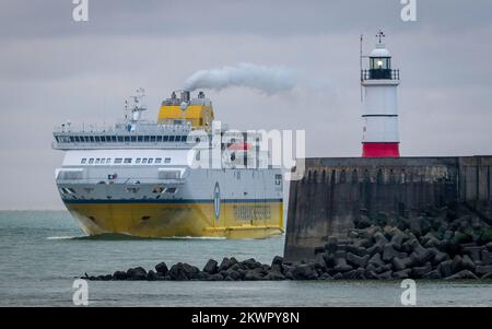 Transmanche Ferries Newhaven/Dieppe ferry docked at Newhaven East ...