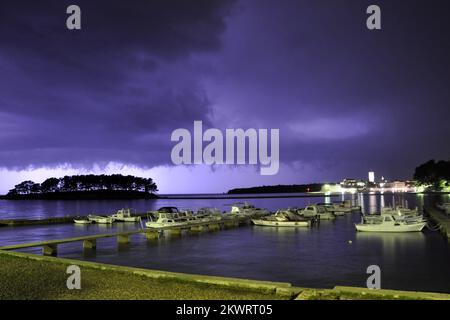 Lightning is seen over Rab island, Croatia Stock Photo - Alamy