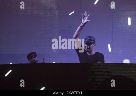 DJ Afrojack during the 2015 ULTRA Europe dance music festival at Split ...