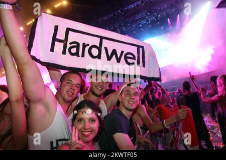 Hardwell during the 2015 ULTRA Europe dance music festival at Split ...