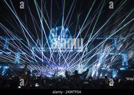 DJ Afrojack during the 2015 ULTRA Europe dance music festival at Split ...