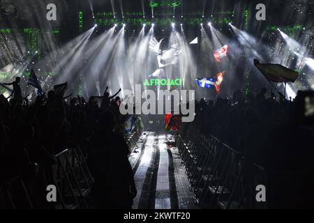 DJ Afrojack during the 2015 ULTRA Europe dance music festival at Split ...