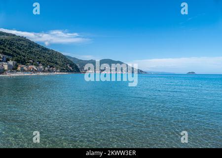 Laigueglia, Italy - 07-02-2021: Aerial view of Laigueglia Stock Photo ...