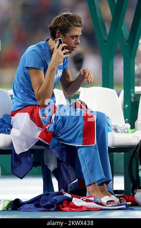 Croatian high jumper Blanka Vlasic celebrates after winning the gold ...