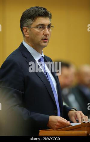 Plenkovic at the first session on the 9th assembly of the Croatian ...