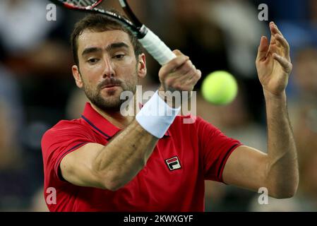 Marin Cilic of Croatia during the Davis Cup 2021, tennis event between ...