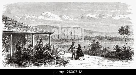 Old view of Dalry station, Australian states of Victoria, Australia ...