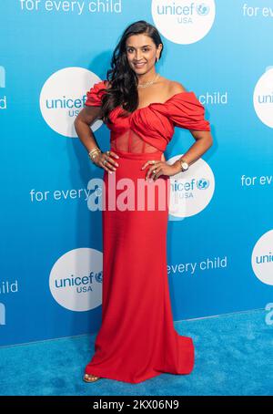Purvi Padia wearing dress by Alexander McQueen attends the 2022 UNICEF ...