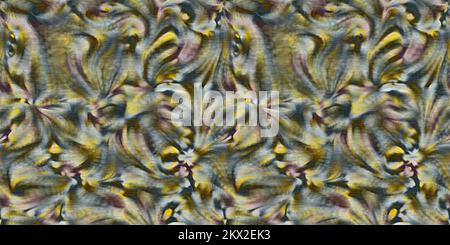 Marbled floral decorative border. Seamless botanical wash for organic ...