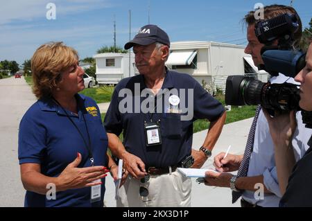 FEMA PIO with news crew at disaster site. Georgia Severe Storms and ...