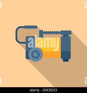 piston air compressor glyph icon vector illustration Stock Vector Image ...
