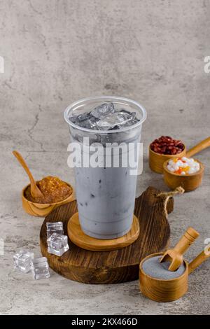 Milk bubble tea with tapioca pearls and honey Stock Photo - Alamy