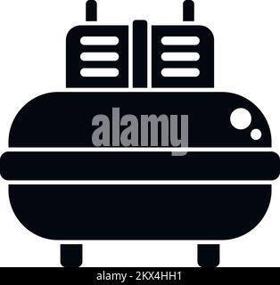 Rotary compressor icon simple vector. Air machine. Pressure tank Stock ...