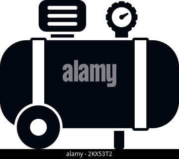industrial air compressor glyph icon vector illustration Stock Vector ...