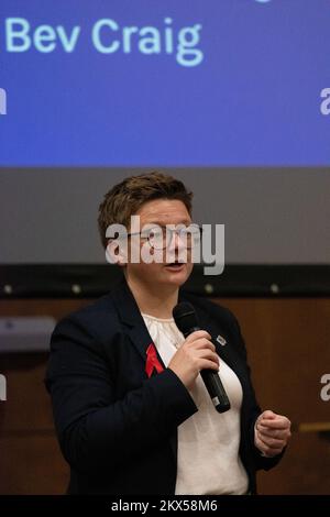 Bev Craig, Leader of Manchester City Council, arrives for a Requiem ...
