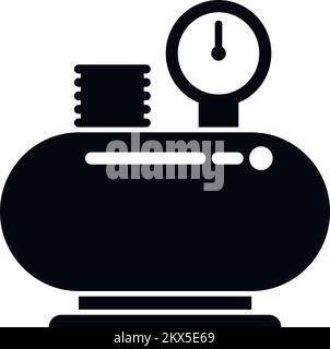 Rotary compressor icon simple vector. Air machine. Pressure tank Stock ...