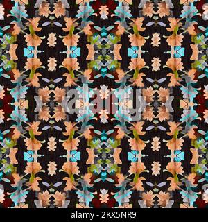 Wildflower rustic damask seamless pattern. Geometric antique floral for ...