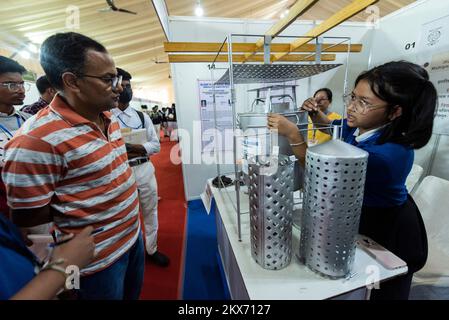 GUWAHATI, INDIA - NOVEMBER 26: Participants showing their science ...