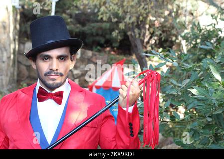 Ring leader in the circus Stock Photo - Alamy