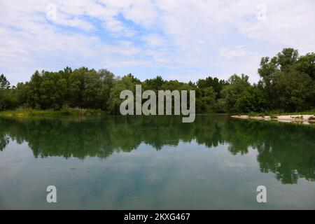 The confluence of the Mura and the Drava Stock Photo - Alamy