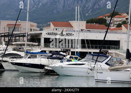 Summer in Novi Vinodolski, Croatia - a town on the Adriatic Sea coast ...