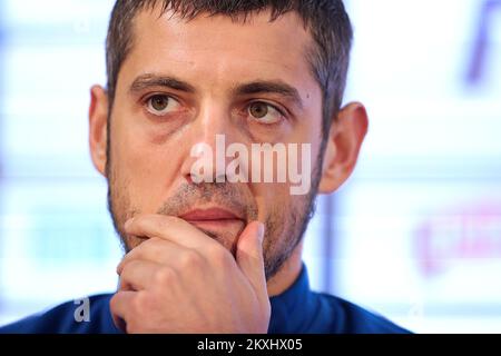 Team captain Arijan Ademi at press conference of Dinamo football club ...