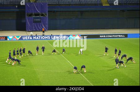 Croatian national team during training on Hitrec Kacijan stadium before ...