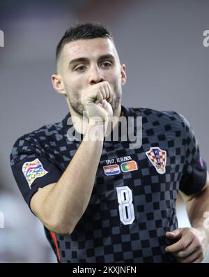Mateo Kovacic of Croatia celebrate his second goal during the UEFA ...