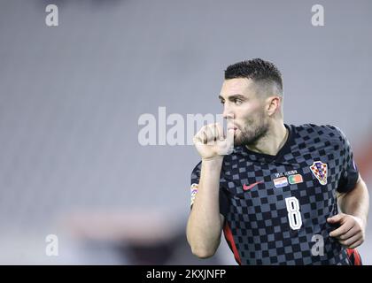 Mateo Kovacic of Croatia celebrate his second goal during the UEFA ...