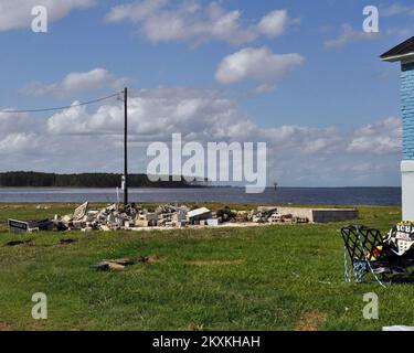 Pamlico Beach Distruction. North Carolina Hurricane Irene. Photographs ...