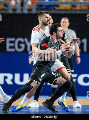 CAIRO, EGYPT - JANUARY 22: Ahmed El-Ahmar of Egypt and Vadim ...