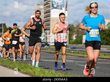 Runners are pictured during of 6th Zagreb Spring Half Marathon powerd ...