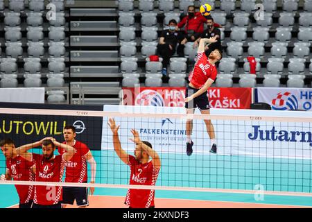 ZADAR, CROATIA - MAY 09: Filip Sestan, Sandro Dukic and Ivan Raic of ...