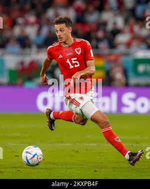 Wales' Ethan Ampadu during the FIFA World Cup Group B match at the ...
