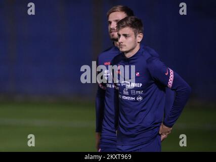 Josip Stanisic. of Croatia during Croatia training session at Al Ersal ...