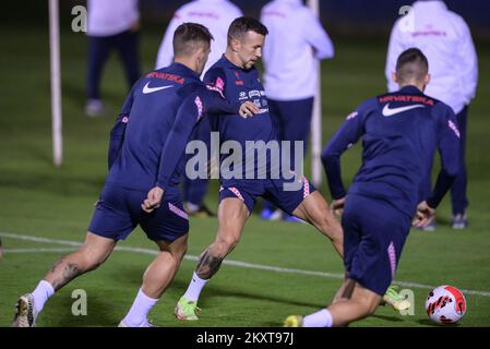 Ivan Perisic of Croatia during the training session at Maksimir Stadium ...