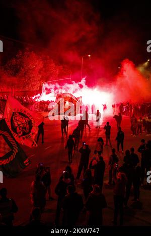 Parade and torchlight of HNK Hajduk Split supporters' group Torcida ...