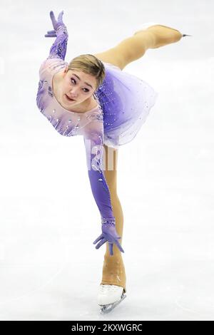 Hanna Harrell of USA competes in the Women's Short Program during the ...