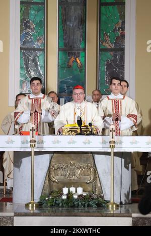 Cardinal Josip Bozanic led the Midnight Mass in the Parish of St ...