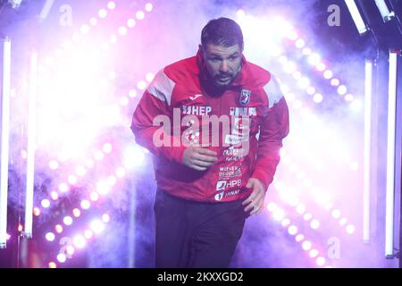 Ivan Pesic of Croatia is introduced before the 2025 IHF Men's Handball ...