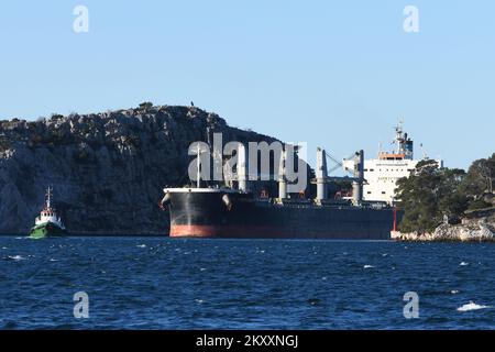 The cargo ship "ASL FORTUNE" sailed through the Channel of St. Ante in ...