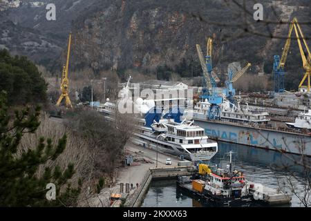 The megayacht Prince Abdulaziz of the Saudi royal family sailed into ...