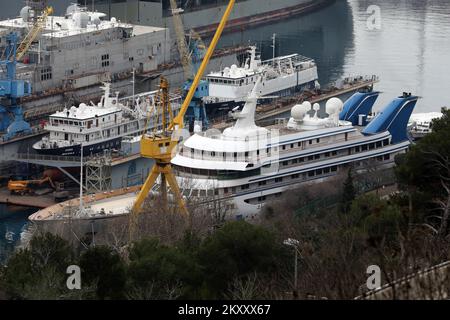 The megayacht Prince Abdulaziz of the Saudi royal family sailed into ...