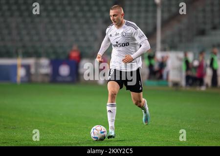 Blaz Kramer of Legia Warszawa seen during the UEFA Conference League ...